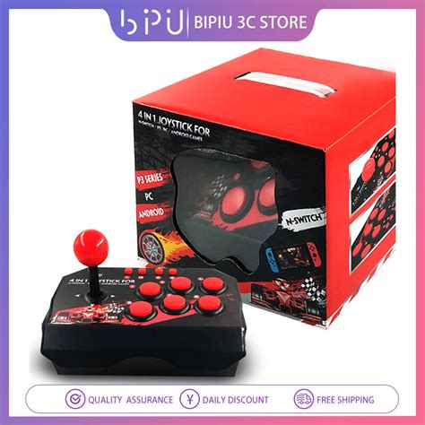 4 In 1 Usb Wired Game Joystick Retro Arcade Console Rocker Fighting Controller Gaming Joysticks