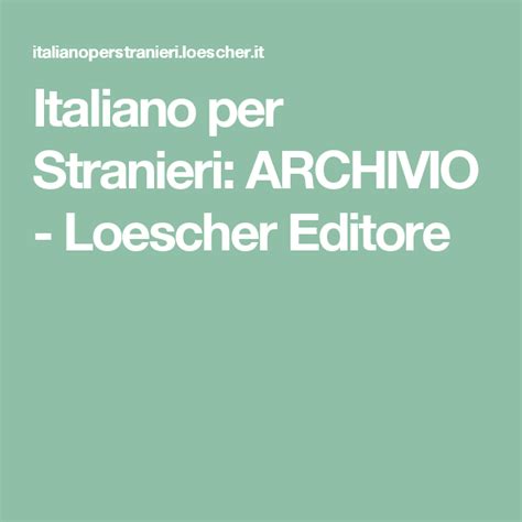 The Cover Of An Italian Book With White Text On A Light Green Background Which Reads Italian