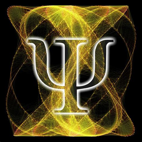 Psi Symbol And Artwork Of A Wavefunction Photograph By Alfred Pasieka