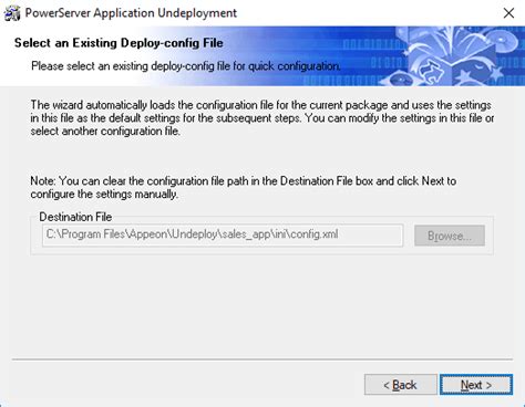 Installing And Uninstalling An Application To The Server