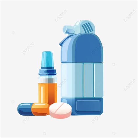 Inhaler Breathe Medicine Object Illustration Vector Aerosol Air