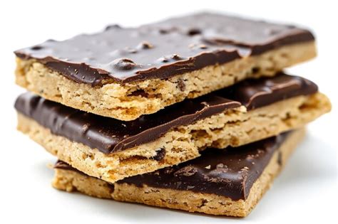 Premium Photo Biscuit Coated In Dark Chocolate Isolated Square