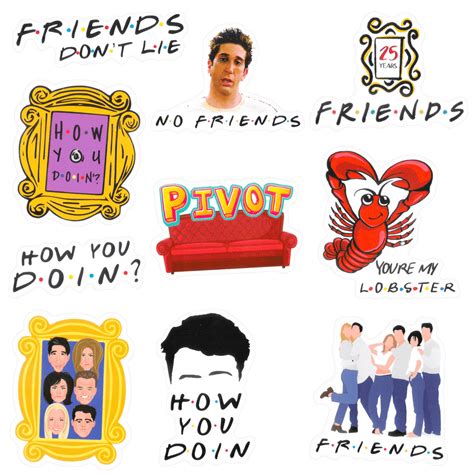Friends Sticker Random 10 Stickers Pack 4 Geek Labs
