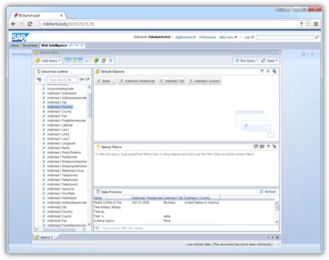 Create An SAP BusinessObjects Universe On The CData ODBC Driver For Excel