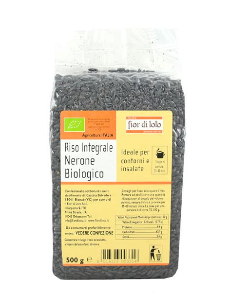 Riso Integrale Nerone Biologico Di Fior Di Loto Grammi