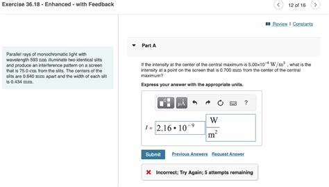 Solved Exercise 36 18 Enhanced With Feedback 12 Of 16 I Chegg