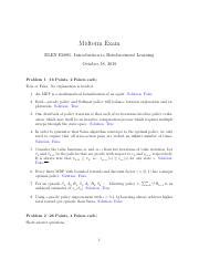 2019 Midterm Sol Rubrics Pdf Midterm Exam ELEN E6885 Introduction To