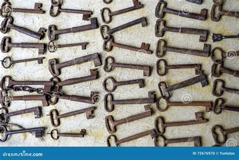 Old Rusty Key Collection Stock Photo Image Of Iron Collection 72676970