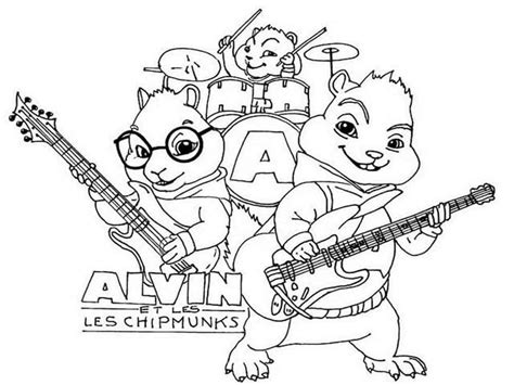 Printable Cool Alvin And The Chipmunks Coloring Page Free Download