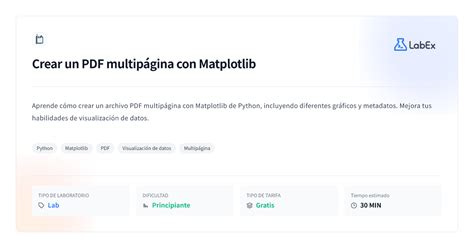 crea un pdf multipágina con matplotlib de python visualización de