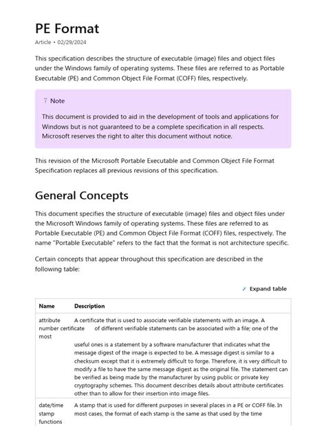 windows win32 debug pe pdf file format computer file