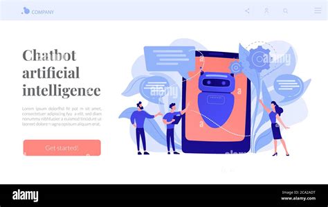 chatbot aiconcept landing page stock vector image and art alamy