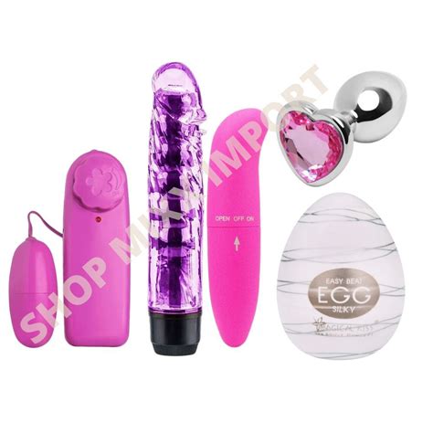 Kit Sex Shop Casal Com Vibrador Plug Anal Masturbador Masculino Sex