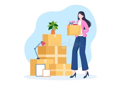 Home Relocation Or People Moving With Cardboard Packaging Boxes Or Pack