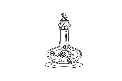 Elixir And Eyeball Icon Outline Design Graphic By MyDesignStudioSemarang Creative Fabrica