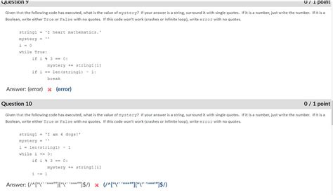 solved given that the following code has executed what is