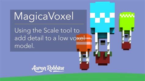 Magicavoxel Using The Scale Tool To Create Detail On Low Voxel Models