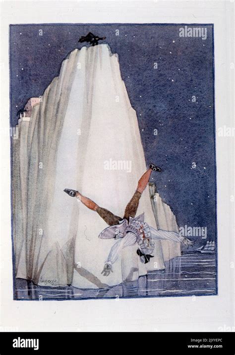 Illustration Depicting A Man Falling Off A Cliff Illustrated By Georges Lepape 1887 1971