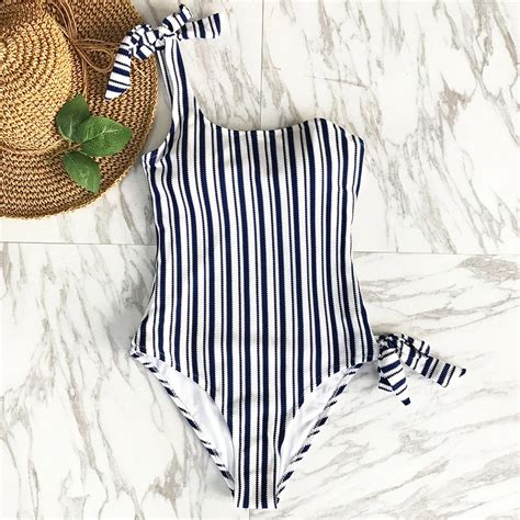 Buy Cupshe Patron Of The Moon Stripe One Piece