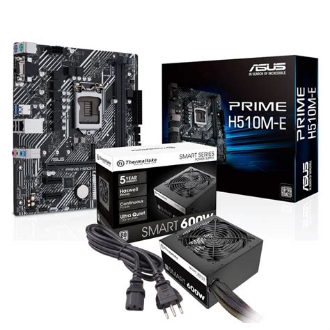 Pack Placa Madre ASUS Prime H M E Fuente De Poder W Thermaltake White CNAVA