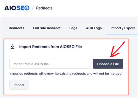 how to easily import and export redirects in wordpress