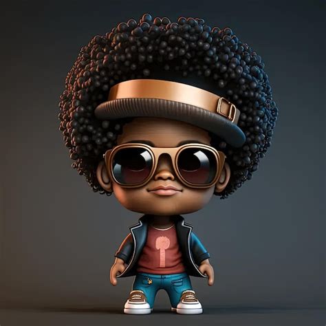 Premium Photo A Cartoon Character Wearing Sunglasses And A Hat