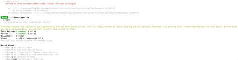 🐛 Bug Report Asserting That Testbackend Throws An Error Causes Garbage