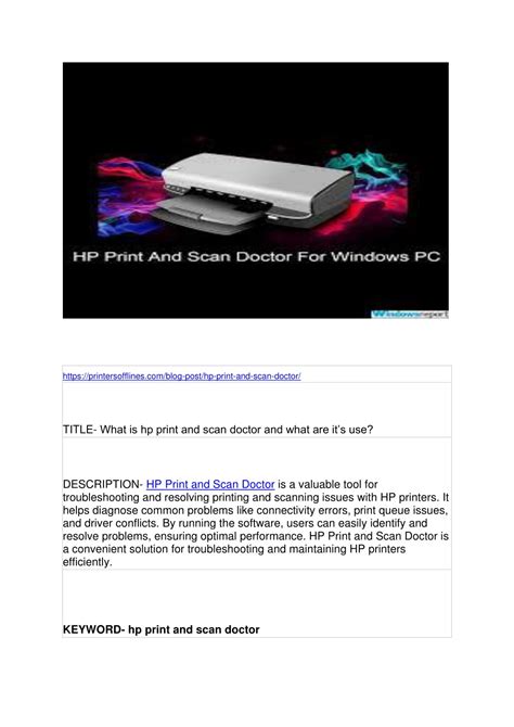 Ppt What Is Hp Print And Scan Doctor And What Are Its Use Powerpoint Presentation Id