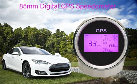 ELING Velocímetro GPS digital Medidor de velocidad LCD Odómetro ajustable con antena GPS Alarma