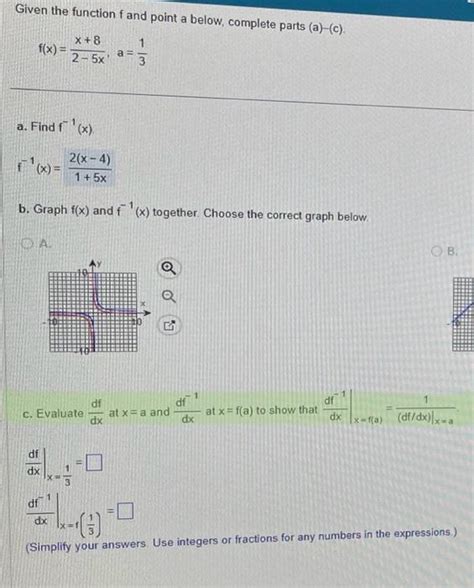 Solved Given The Function F And Point A Below Complete Chegg Com