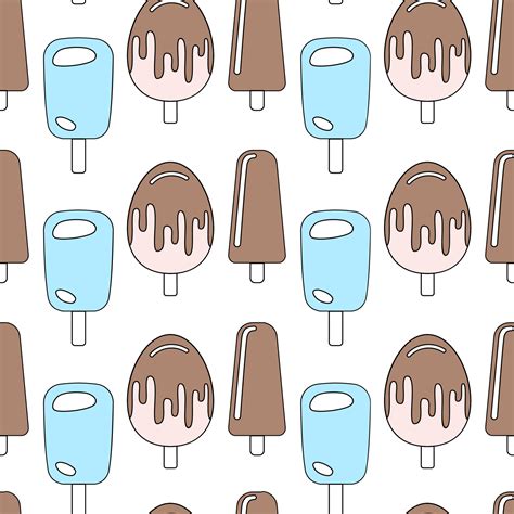 Seamless Pattern With Ice Cream Vector Illustration 22882657 Vector