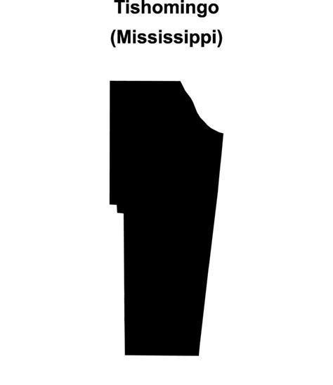 Tishomingo County Mississippi Blank Outline Map 46720873 Vector Art At