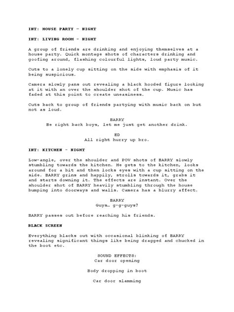 Horror Script Pdf