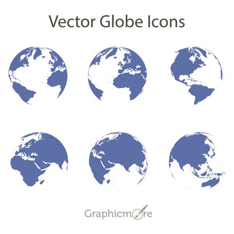 Vector Globe Icons Design Free Download By Graphicmore