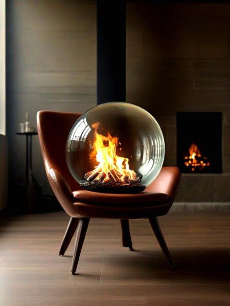 Premium Ai Image A Fire Torch Is Built Inside A Glass Jar On The
