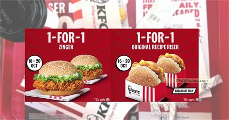 Expired Kfc Spore Offering 1 For 1 Original Recipe Riser And Zinger