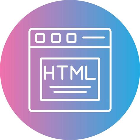 Html Line Gradient Circle Icon 43439547 Vector Art At Vecteezy