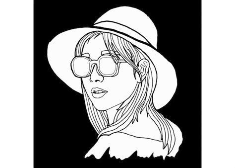 Premium Vector Summer Theme Woman Wearing Sunglasses Vector