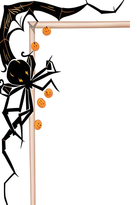 Halloween Pumpkin Border Frame Ai Generative 27762858 Png