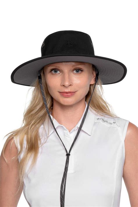 Leo Shapeable Wide Brim Hat Black Upf 50