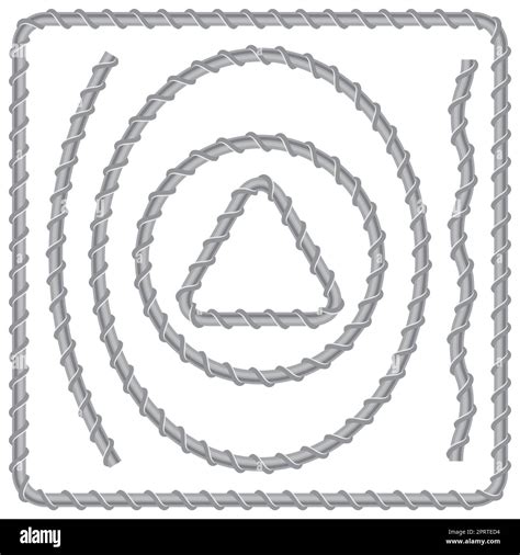 Rebars Reinforcement Steel Frame Isolated On White Background Construction Metal Armature