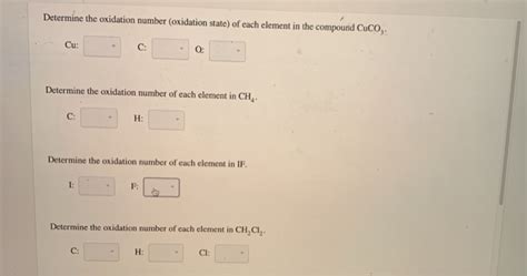 Solved Determine the oxidation number (oxidation state) of | Chegg.com