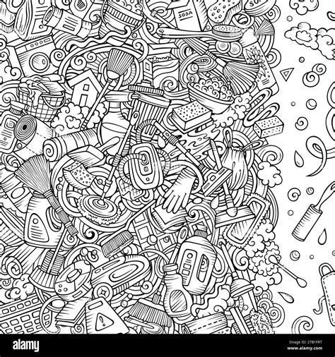 Cleaning Vector Doodles Frame Cleanup Border Design Clean Elements