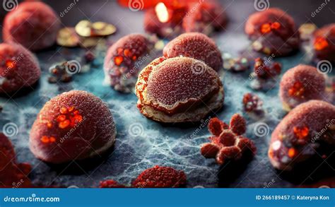 Cancer Cells Growth Of Tumor Illustration Stock Illustration