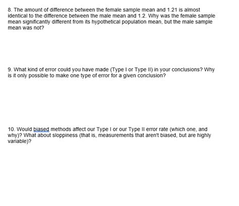 Solved The Amount Of Difference Between The Female Sample Chegg Com