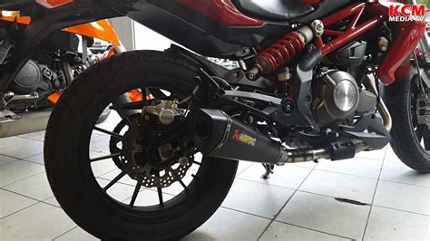 Benelli Tnt 300 With Akrapovic Pro Exhaust Sound Youtube