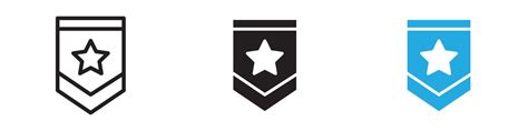 Military Rank Badge Icon Thin Line Illustration 50191409 Vector Art At