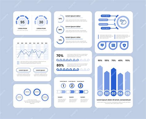 간단한 인포그래픽 컬렉션 프리미엄 벡터