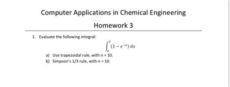 Solved Computer Applications In Chemical Engineering Chegg