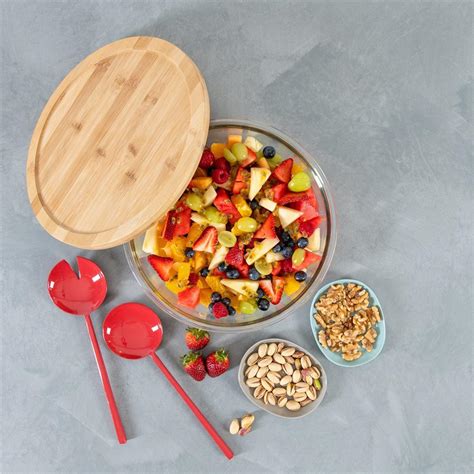 Alex Liddy Slate And Co Salad Bowl With Acacia Lid Bunnings Australia